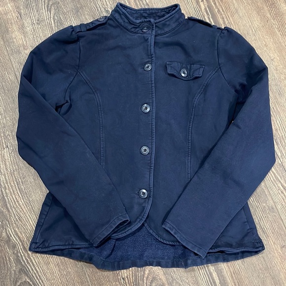 Converse | Jackets & Coats | Converse One Star Blue Button Up Top ...